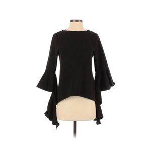 Gracia | Tops | Gracia Black Dramatic Sleeve Blouse | Poshmark